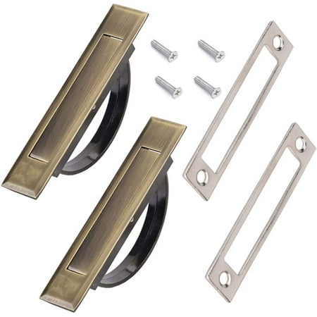 Lepai 2 Pcs Invisible Cabinet Handle with Screw 180° Rotating Zinc ...