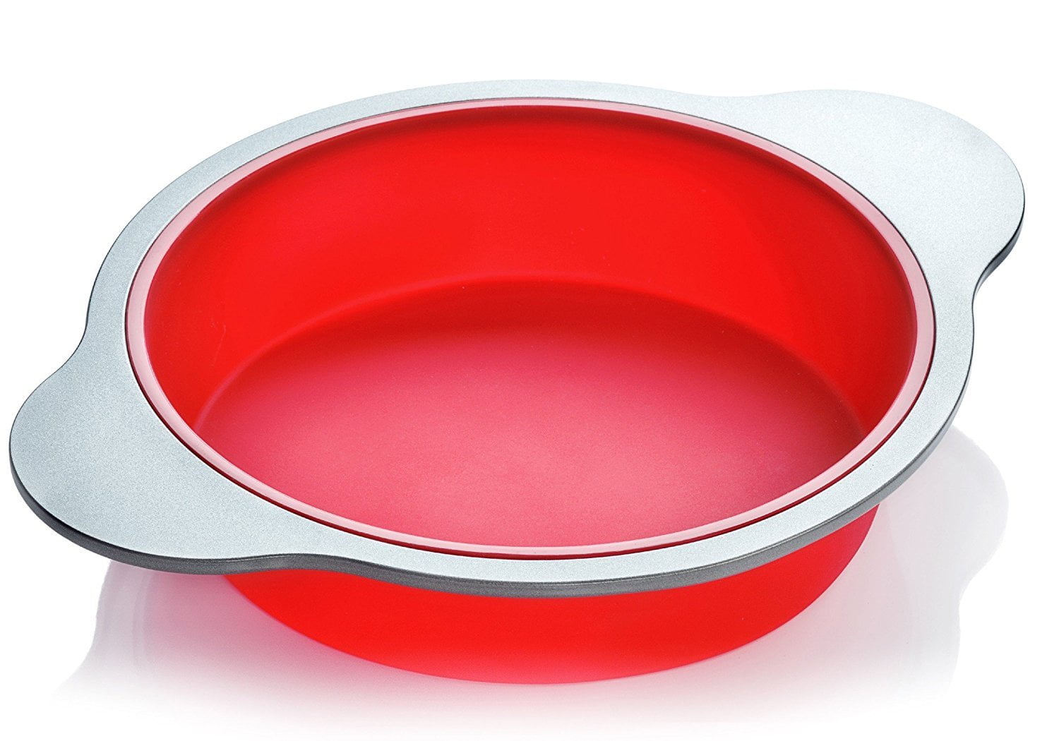 Boxiki Kitchen Silicone Round Cake Pan. Large 9-inch Baking Cake Mold ...
