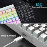 Lexon Tech Wired Gaming Keyboard, Rainbow Backlit, 84 Keys, Type-C ...