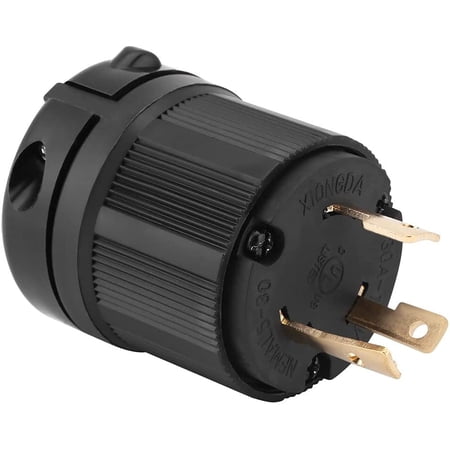 NEMA L5-30P 30 Amp 125 Volt Twist Lock Male Plug USA 3 Pole Industrial ...