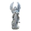 "Kensington Hill Tudor Angel Statue, Yard Flower Bed Decor, Resin ...
