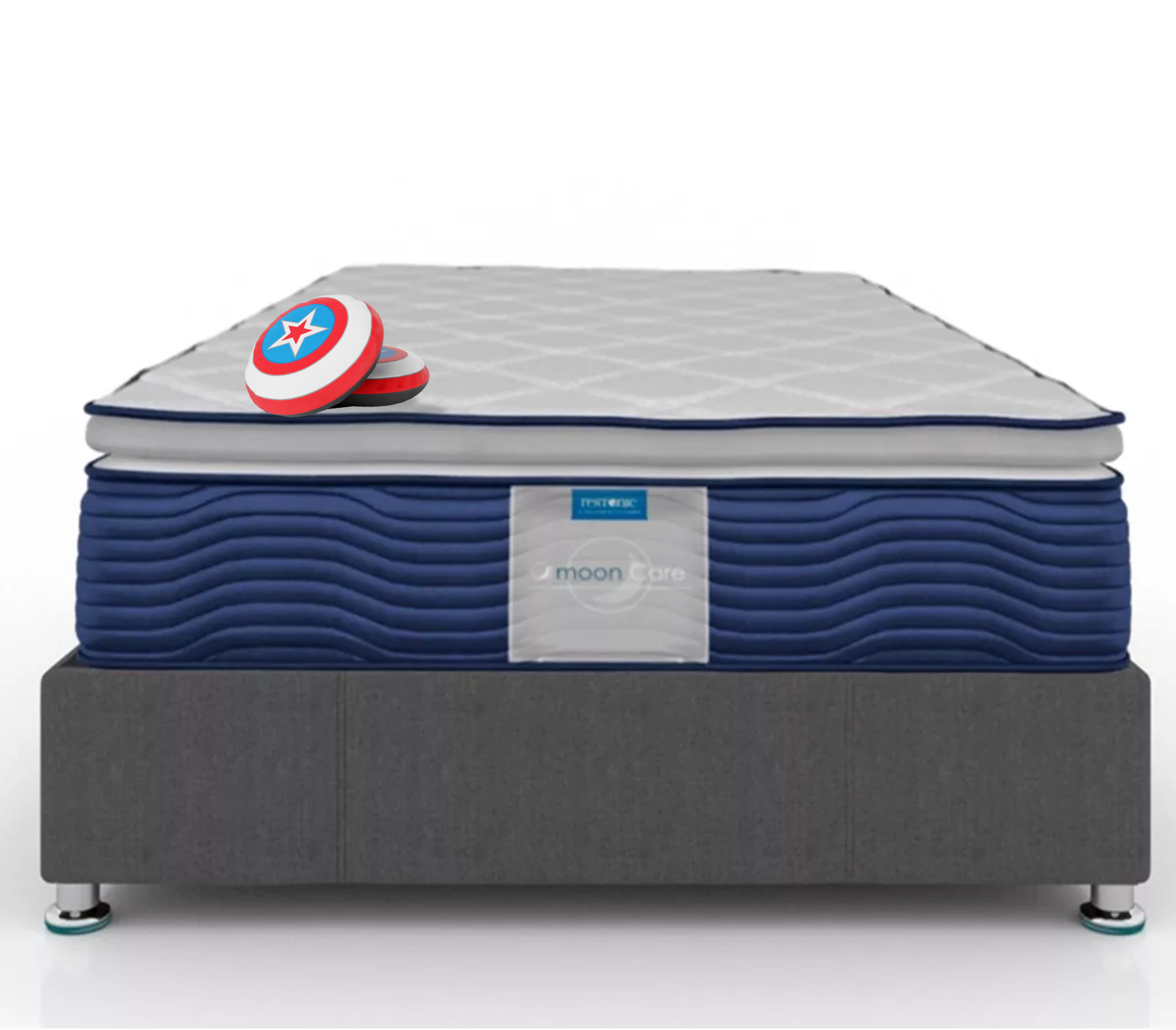 Ortopédico, Colchón Individual con Base Linato Tapiz Gris 100% Madera ...