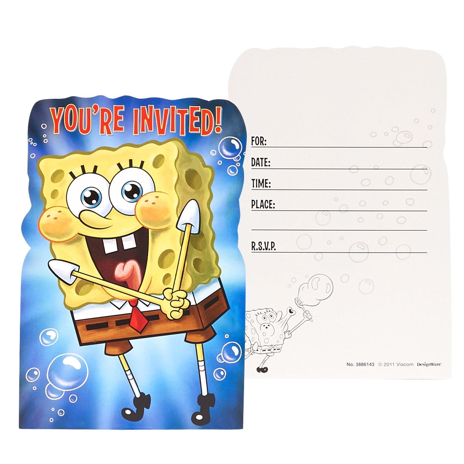 Spongebob Birthday Invitations