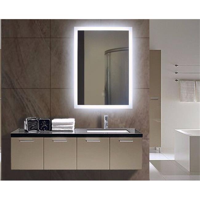 Paris Mirror 28 x 2 x 48 in. Rectangle Mirror with 6000K LED Backlight ...