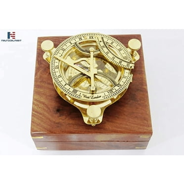 5" Sundial Compass Solid Brass Sun Dial 4 inch - Walmart.com