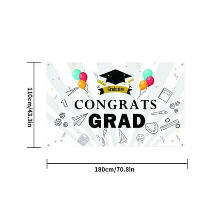 Graduation Banner Poster Polyester Festival Backdrop Graduation Banner ...