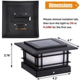 4x4 Solar Post Cap Lights Outdoor with 2 Color Modes, Fence Post Solar ...