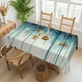 1pc Abstract Blue Black Grey and White Print Rectangular Tablecloth, 2D ...