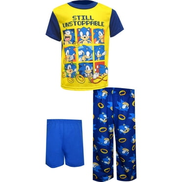 Sonic The Hedgehog Boy's 3 Piece Pajama Set-Medium (8) - Walmart.com