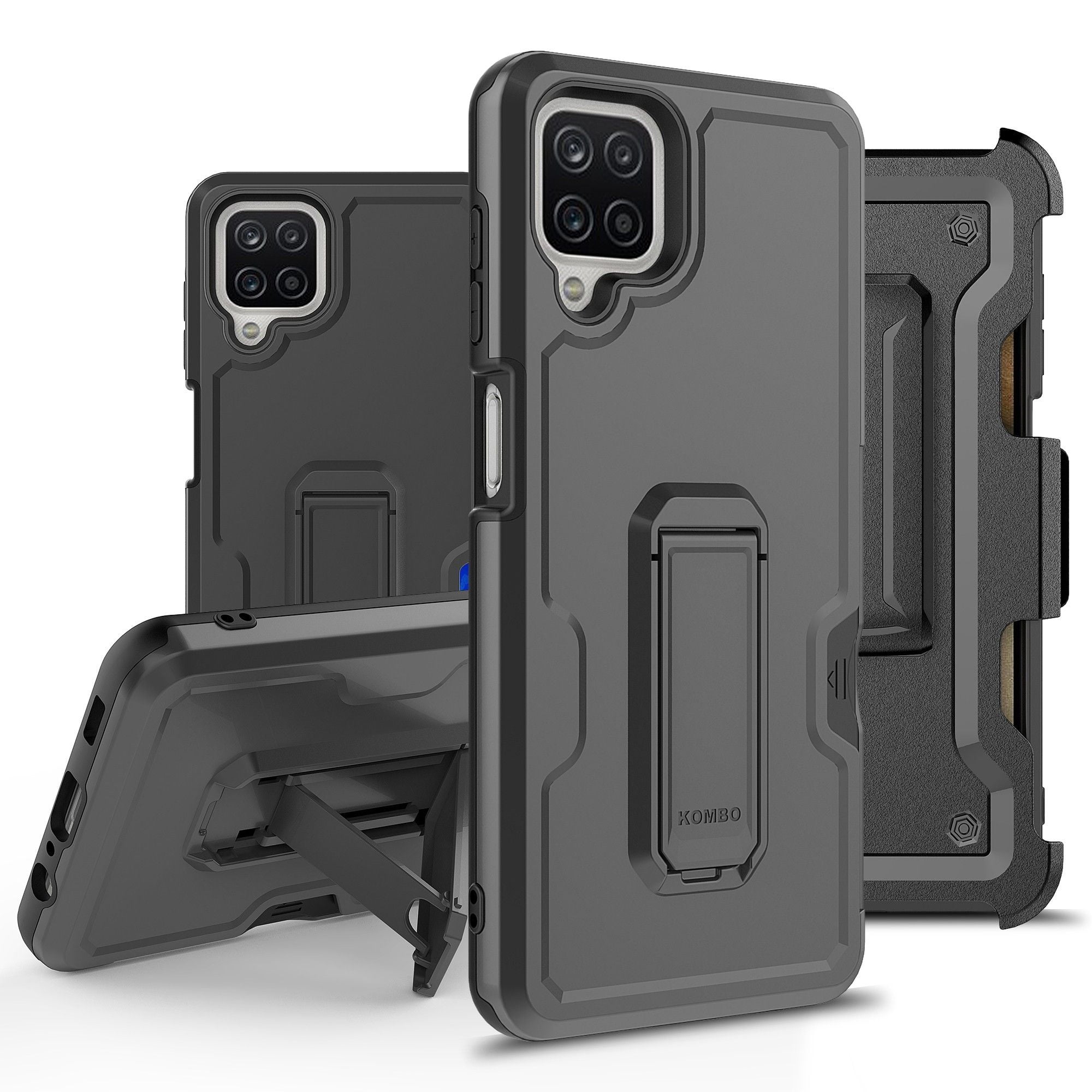 ANJ+ Rugged Hybrid Shockproof Case w/Kickstand + Holster Clip Card Slot ...