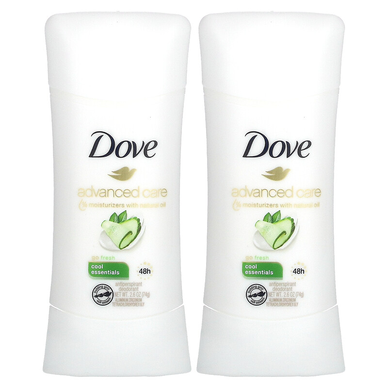 Dove, Advanced Care, Anti-Perspirant Deodorant, Go Fresh, 2 Pack, 2.6 ...