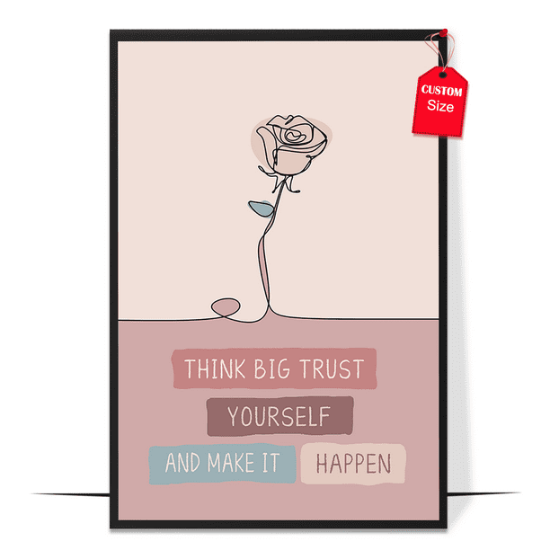 LOLUIS Think Big and Trust Yourself Poster, Mental Health Poster ... LOLUIS Think Big and Trust Yourself Poster, Mental Health Poster ...