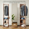 Rotating Full Length Mirror,70"x16" Full Body Mirror Coat Rack,Solid ...