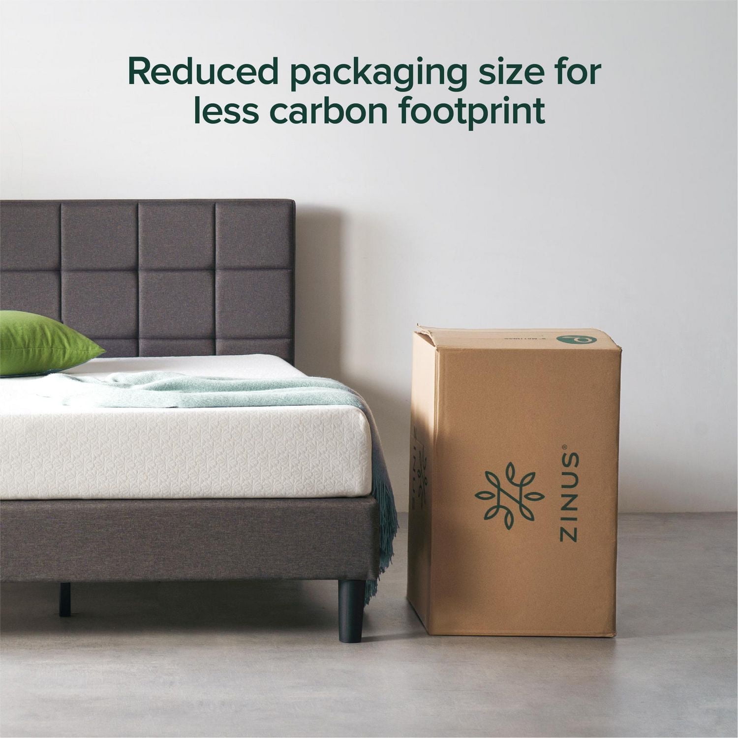 Zinus 8” Green Tea ActivFresh Memory Foam Mattress, Bed-in-a-Box with ...