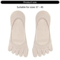 Five Finger Breathable Split Toe boatsss Socks for Women Silicone ...