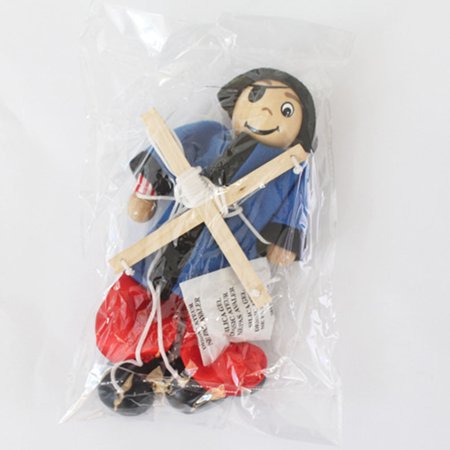 Random Color Wooden Pirate String Puppet Children's Wooden Marionette ...