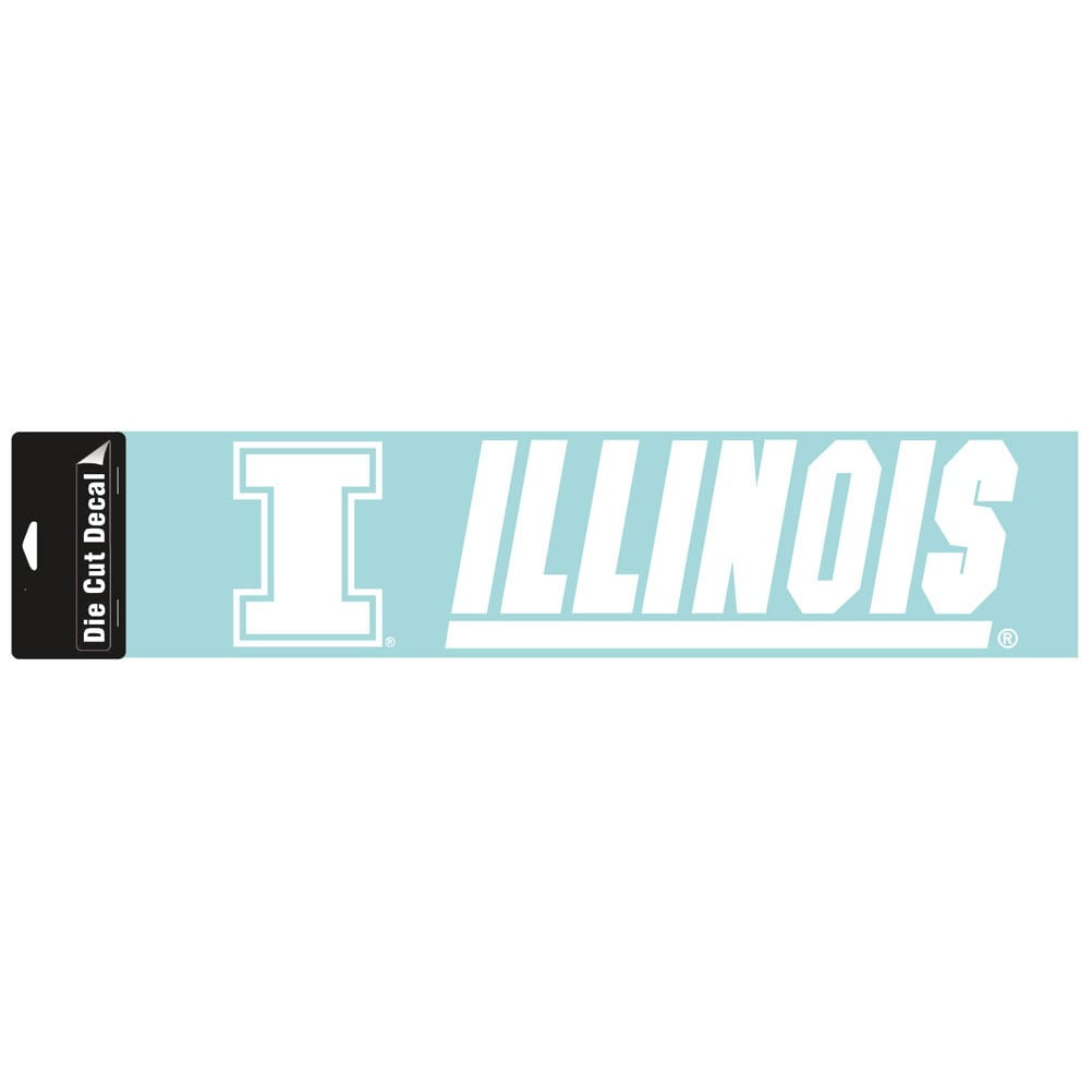 Illinois Fighting Illini Official NCAA 4 inch x 17 inch Die Cut Car ...