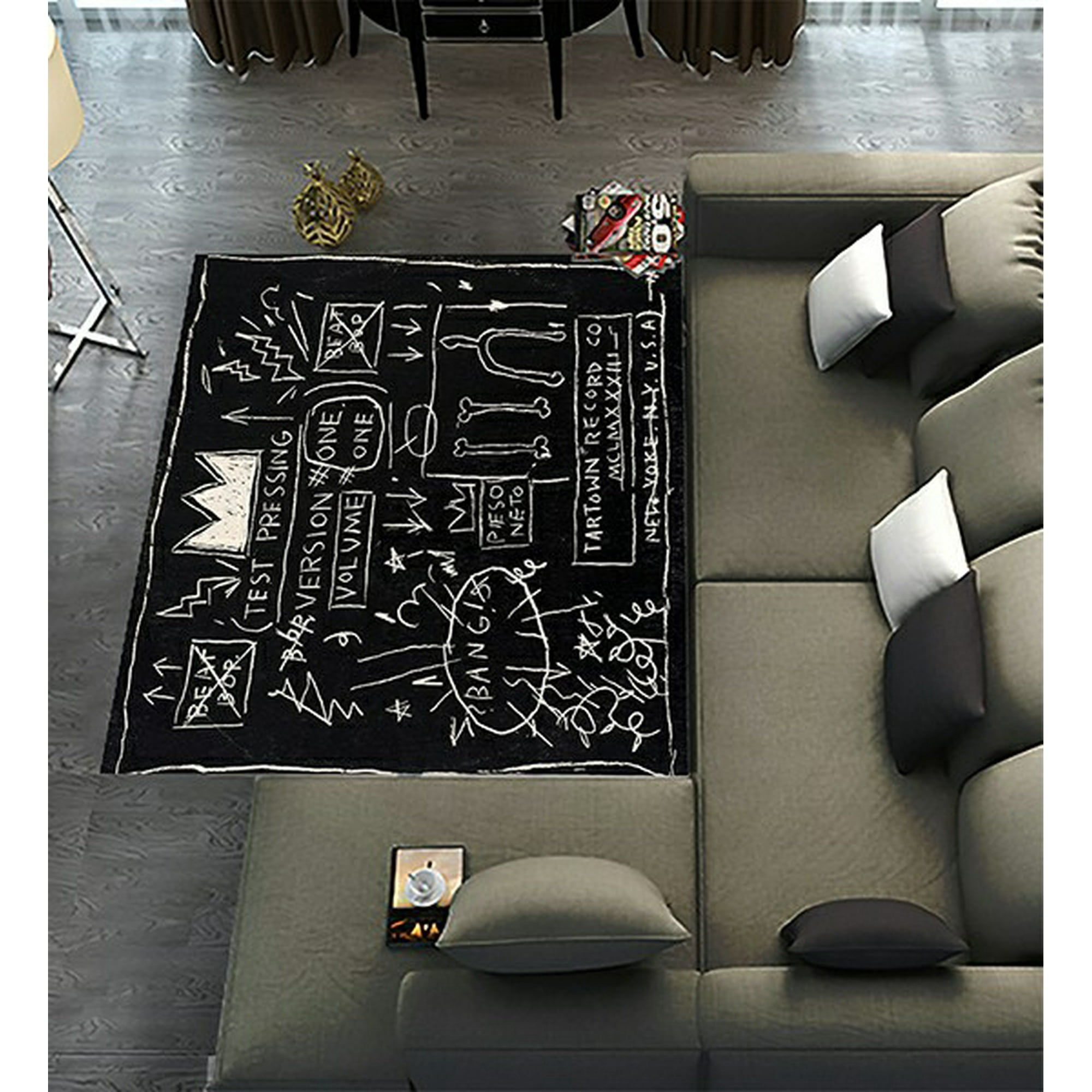 Click here for Deyoung Deyou Kouo Famous Basquiat Record Area Rug... prices