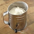 Norpro 3-Cup Stainless Steel Rotary Flour Sifter Hand Crank - 2 Wire ...