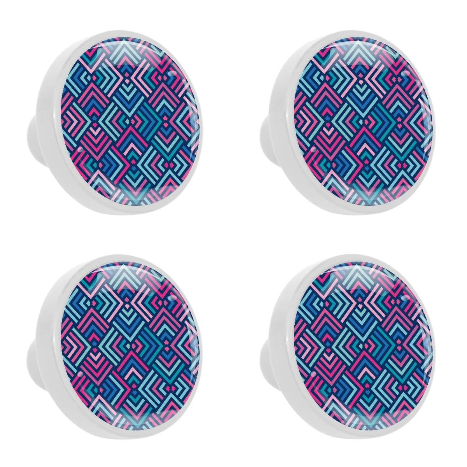 4 Pcs Colorful Triangles Knobs for Kitchen Cabinet Cupboard Dresser ...