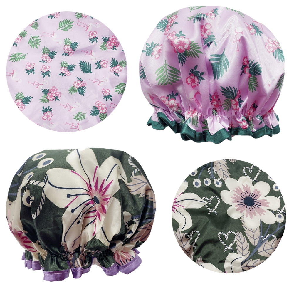 Stylish Reusable Women's Waterproof Double Layer Extra Large Shower ...
