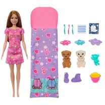 Barbie Doll & Puppy Slumber Party Playset with 2 Toy Dog Figures & 10 ...