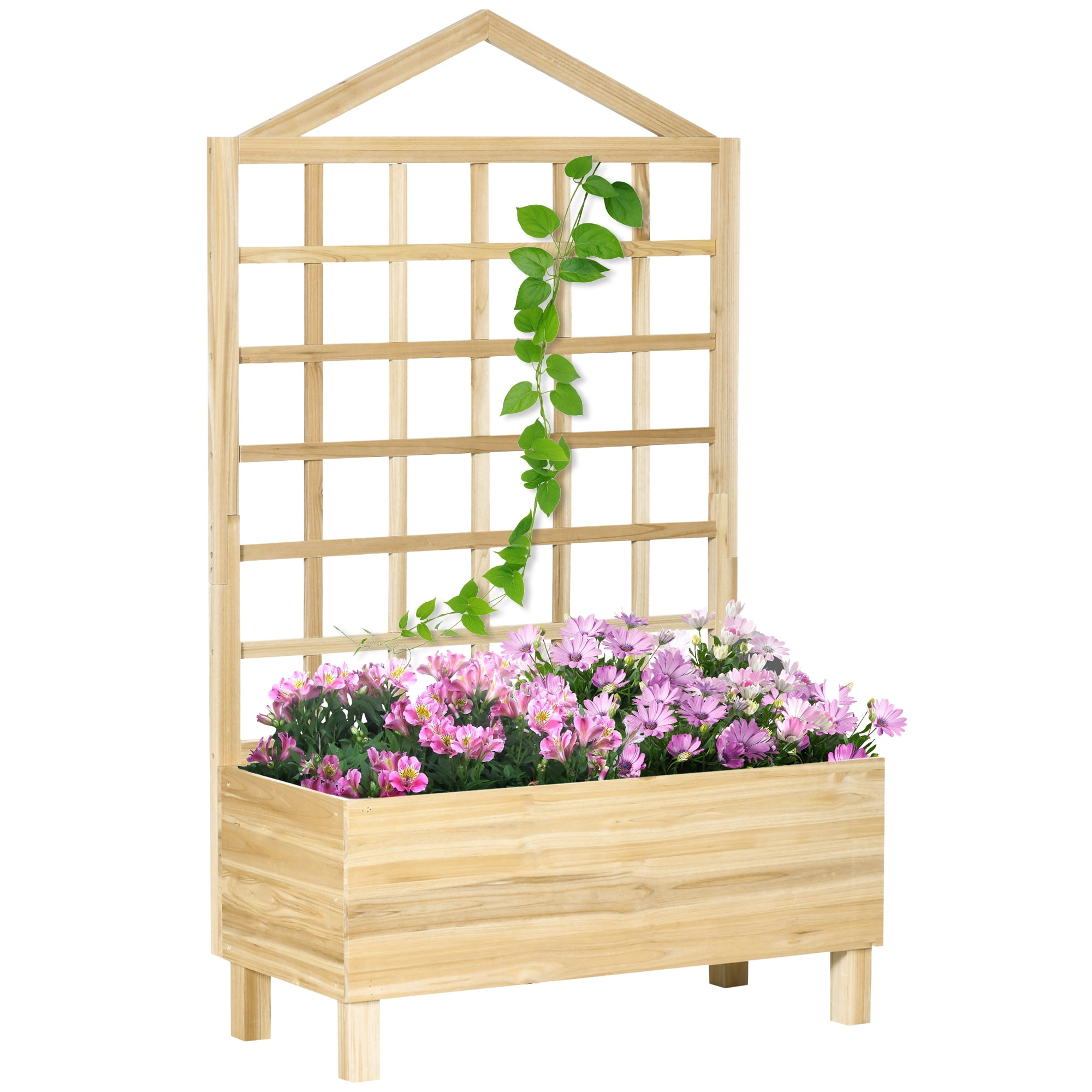 Click here for Outsunny 59 Raised Garden Bed Wooden Planters Box... prices