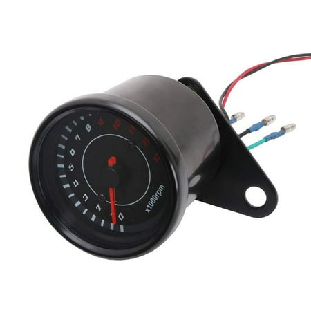 Universal 13000 RPM Motorcycle Tachometer Electronic Tach Meter ...