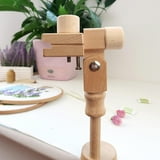 Adjustable Embroidery Hoop Holder with Clamp, Wooden Stitch Stand ...