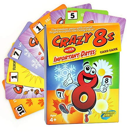 Continuum Games Crazy 8s with Important Dates Card Game - Kids Age 4 ...