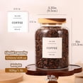 High Borosilicate Glass Jar with Airtight Acacia Lid and 132 Kitchen ...
