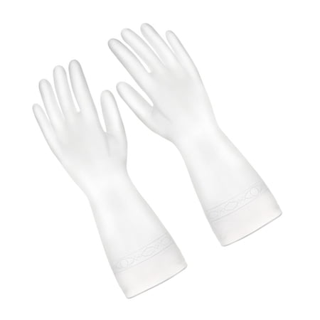 ruzhgo Soft Robber Gloves Durable Transparent Gloves Anti-sticking ...