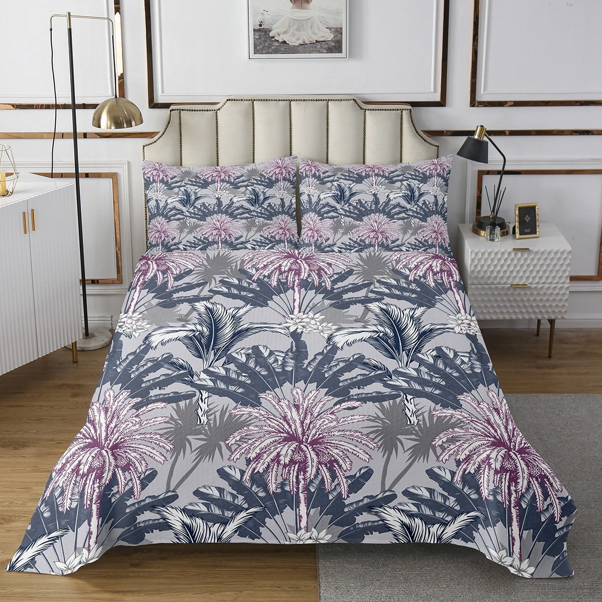 Click here for Erosebridal Adult Plant Tree Coverlet Set Queen  G... prices