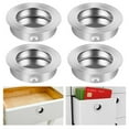 4PCS Finger Pull Sliding Door Handle Recessed Flush Fitting Pocket ...