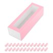 PKGSMART Pink Macaron Packaging Boxes for 6 with Clear Window, 7.2×1.9× ...