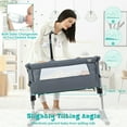 Gymax Height Adjustable Portable Baby Bed Side Crib W/ Music Box & Toys ...