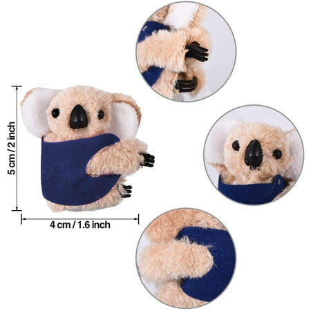 24 Pieces Koala Clip On Pencil Clips Animal Plush Pencil Clips Clip-On ...