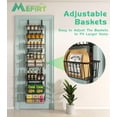 12 Inch Wide Narrow Over The Door Pantry Organizer, Pantry Organization ...