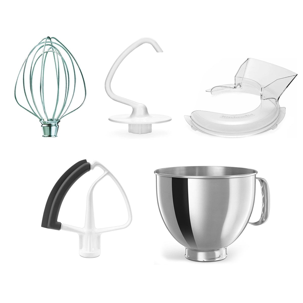 KitchenAid 5-Quart Stainless Steel Bowl + Stand Mixer Flex Edge ...
