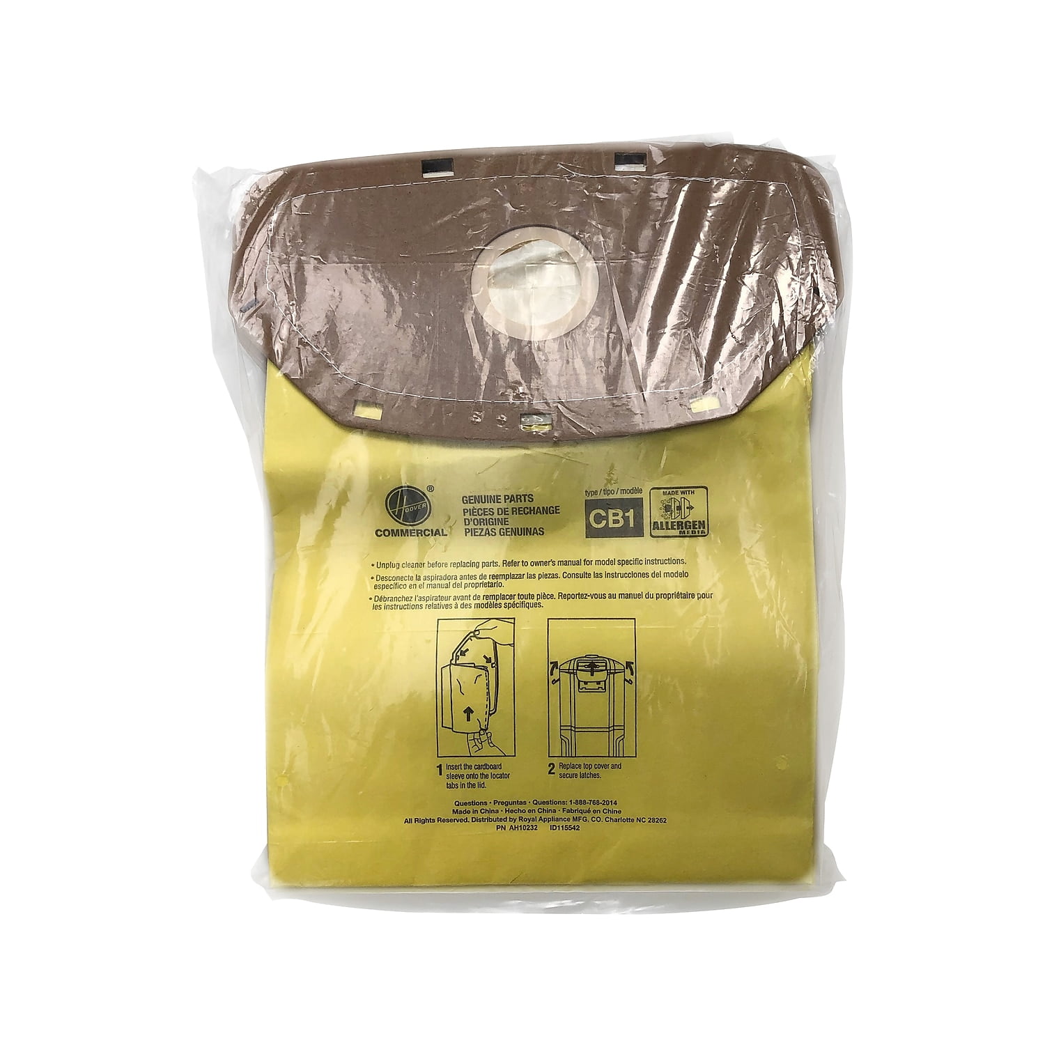 Hoover Vacuum Bag Yellow 10/Pack (AH10232) - Walmart.com