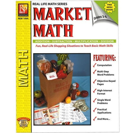 Remedia Publications REM109ABN 2 Each Real Life Math Series Market Math ...