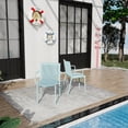 FFZ 4-Piece Stackable Armchair Set with Slatted Back, Ergonomic Design ...