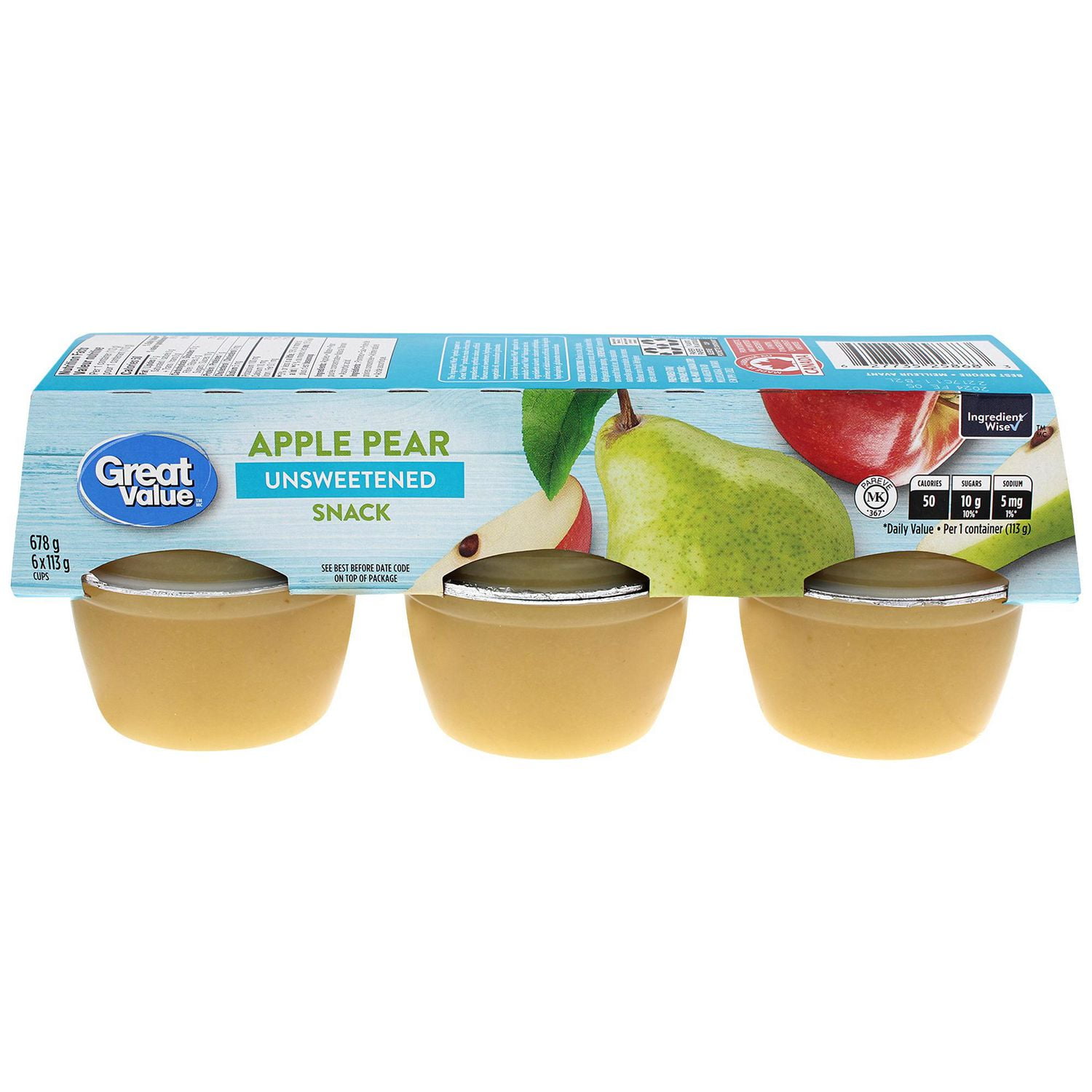 Click here for Great Value Apple Pear Unsweetened Snack 113 G prices