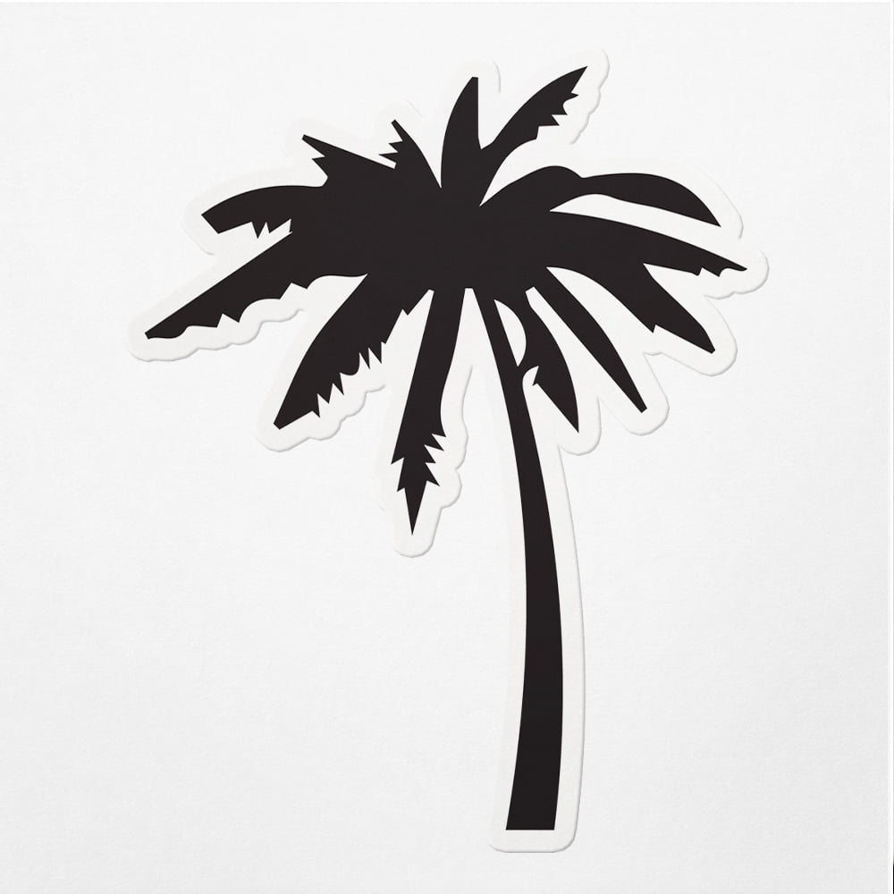 Vinyl Stickers Decals Of Coconut Tree Illustration - Waterproof - Apply ...