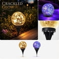 Solar Crackle Glass Ball Landscape Stake Light, Waterproof Outdoor ...