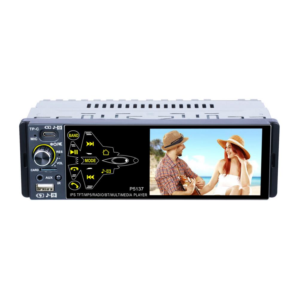 Car Stereo with Blue Tooth, Single Din, 3.8in Car Radio with USB/AUX ...