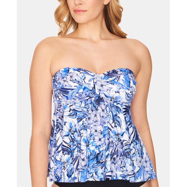 Swim Solutions - Swim Solutions ROYAL AFFAIR Strapless Flyaway Tankini ...
