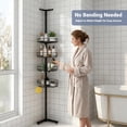 4-Tier Adjustable Freestanding Bathroom Organizer Floor Shelf for ...