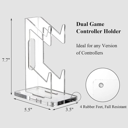 2 Pack Acrylic Controller Stand, Universal Dual Game Controller Holder ...