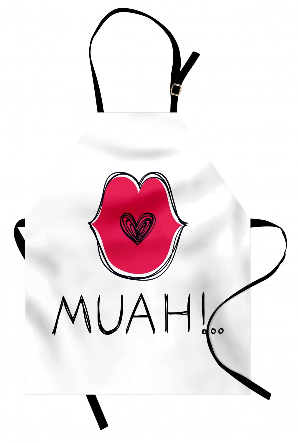 Kissing Apron, Love Themed Composition of Lip Sending Kisses and Muah ...